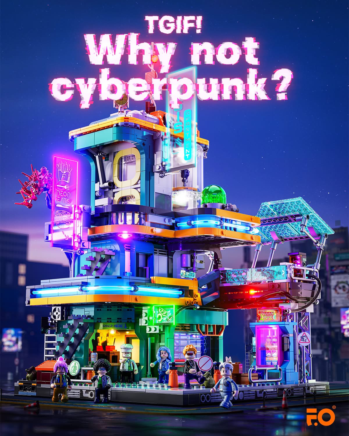 A Neon Brick Dream: Lumibrick Cyberpunk Apartments Review – LumiBrick UK